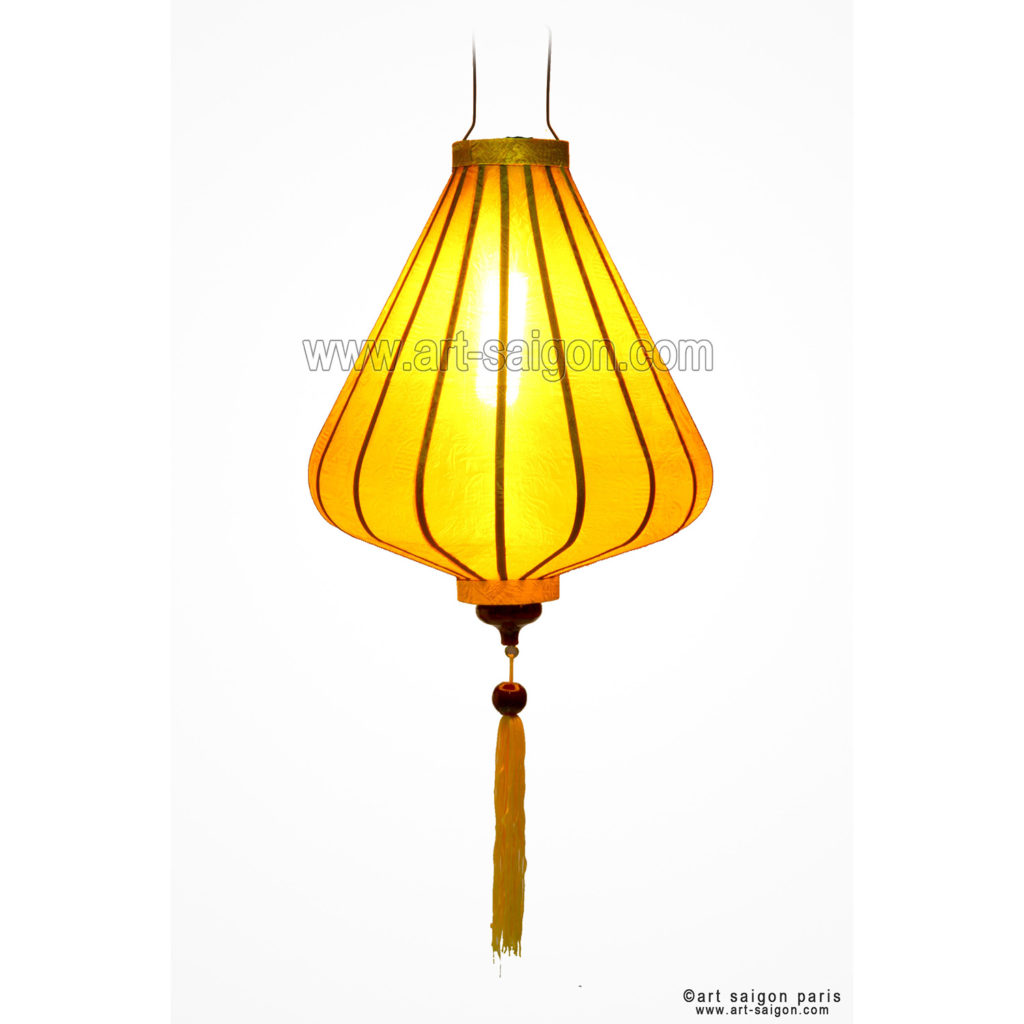 Lampion Asiatique en Tissu de Lin - Lanterne du Vietnam |Art Saigon