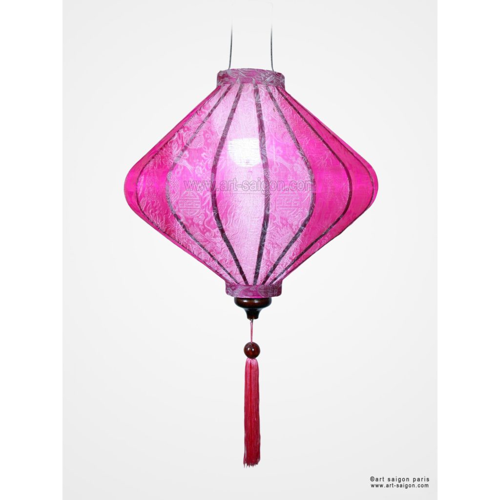 Lampion Soie Rose - Lanterne Asiatique en Tissu | Art Saigon© Boutique